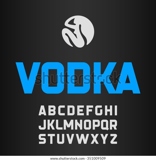Vodka Label Modern Style Font Vector Stock Vector (Royalty Free) 351009509