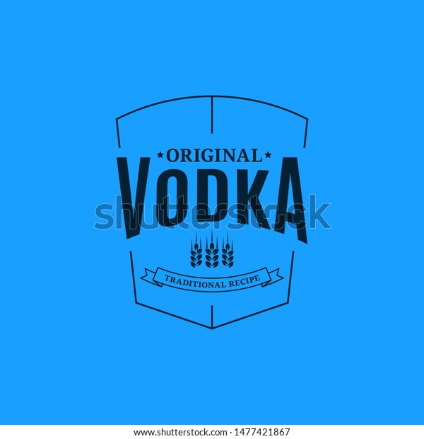 Vodka Logo Design Glass Vodka Label Stock Vector (Royalty Free ...