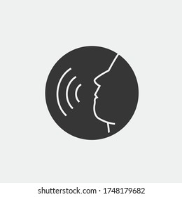 Voice Assistance Vector Icon Audio Technology Stock Vector (Royalty ...