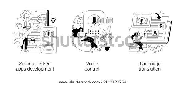 Voice Assistant Abstract Concept Vector Illustration Stock Vector ...