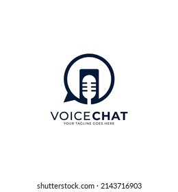 Voice Chat Logo Template Design Stock Vector (Royalty Free) 2143716903 ...