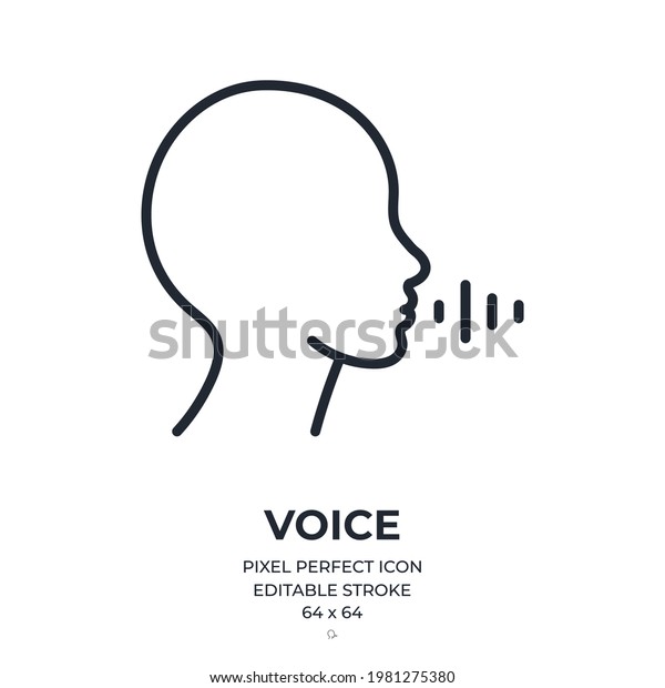 Voice Concept Human Face Sound Waves Stock Vector (Royalty Free ...