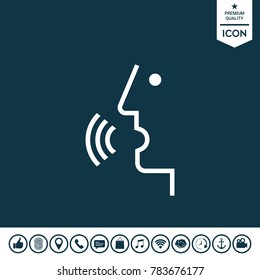 Voice Control Person Talking Icon Stock Vector (Royalty Free) 783676177 ...
