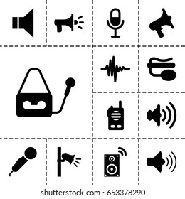 Voice Icon Set 13 Filled Voiceicons Stock Vector (Royalty Free ...