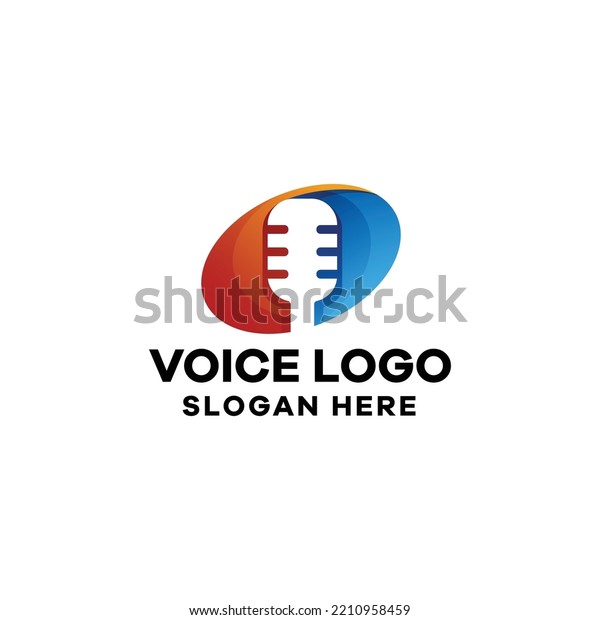 Voice Podcast Gradient Colorful Logo Icon Stock Vector (Royalty Free ...