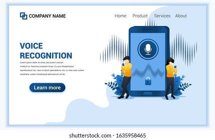 Voice Recognition Voice Security Identification People Stock Vector ...
