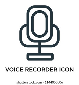 Voice Recorder Icon Vector Isolated On Stock Vector (Royalty Free ...