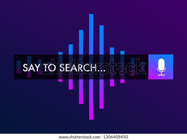 Voice Search Bar Recognition Flat Vector Stock Vector (Royalty Free ...