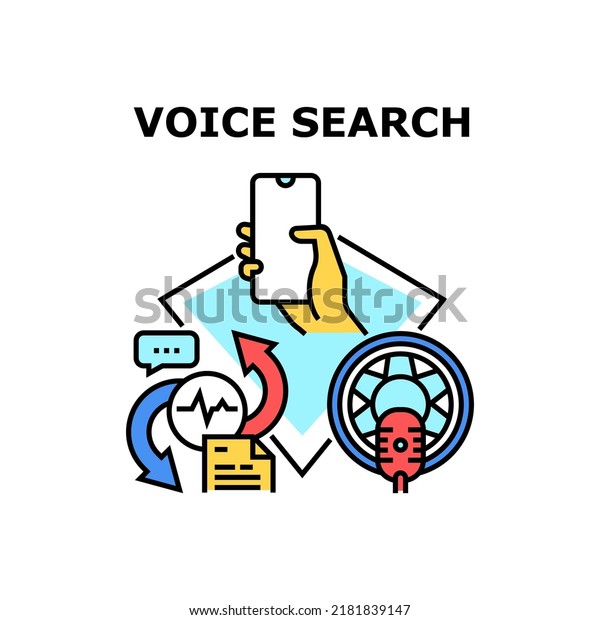 Voice Search Vector Icon Concept Voice Stock Vector (Royalty Free ...