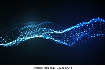 Voice Wave Background Eps 10 Vector Stock Vector (Royalty Free) 1222860034