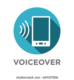 Voiceover Voice Command Icon Sound Wave Stock Vector (Royalty Free ...