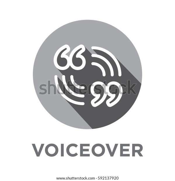 Voiceover Voice Command Icon Sound Wave Stock Vector (Royalty Free ...