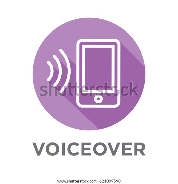 Voiceover Voice Command Icon Sound Wave Stock Vector (Royalty Free ...