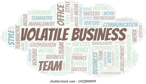 Volatile Business Word Cloud Collage Made Stock Vector (Royalty Free ...