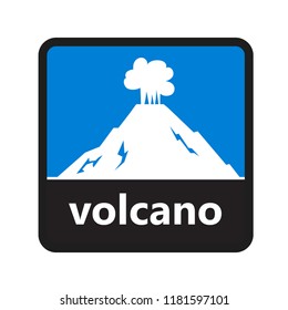 Volcano Alert Sign Label Print Digital Stock Vector (Royalty Free ...