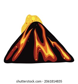 Volcano Clip Art Illustration Vector Isolated Stock Vector (Royalty ...