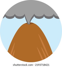 Volcano Concept Modern Flat Icon Stock Vector (Royalty Free) 2193718421 ...