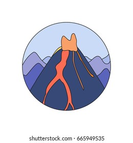 Volcano Doodle Icon Handdrawn Design Natural Stock Vector (Royalty Free ...