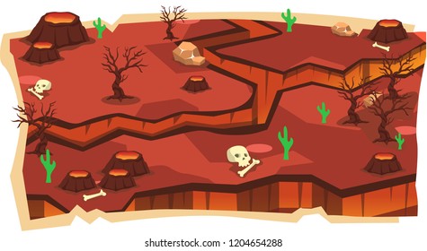 Volcano Magma 2d Game Maps Path 库存矢量图（免版税）1204654201 | Shutterstock