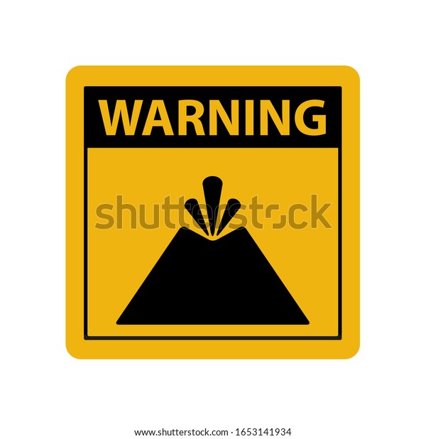 Volcano Sign On White Background Stock Vector (Royalty Free) 1653141934 ...