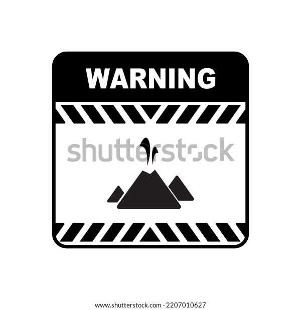 Volcano Sign On White Background Stock Vector (Royalty Free) 2207010627 ...