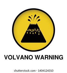 Volcano Lava Disaster Sign Vector Stock Vector (Royalty Free ...