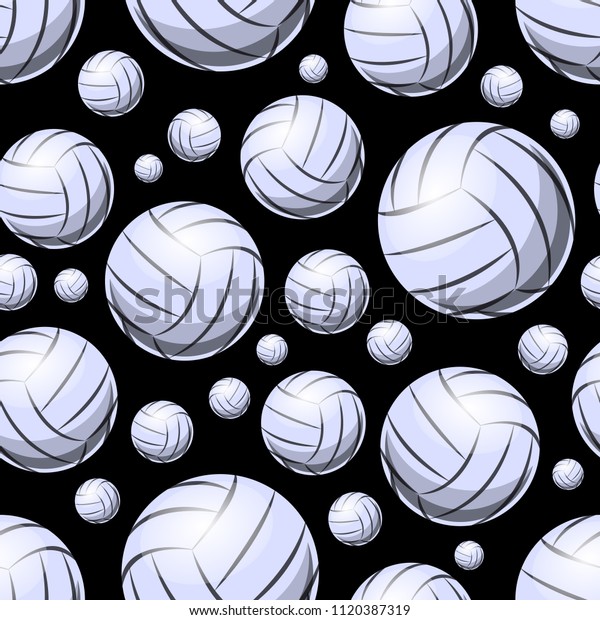 Volleyball Ball Graphic Seamless Pattern Vector Stock Vector (Royalty ...