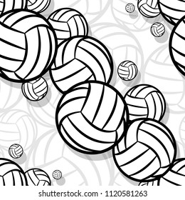 Volleyball Ball Graphic Seamless Pattern Vector Stock Vector (Royalty ...