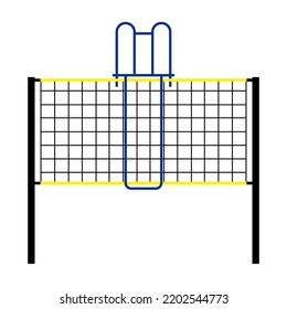 Volleyball Blocking Equipment Vector Illustration Stock Vector (Royalty ...