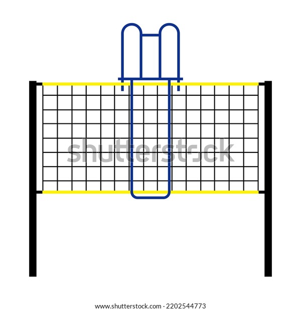 Volleyball Blocking Equipment Vector Illustration Stock Vector (Royalty ...