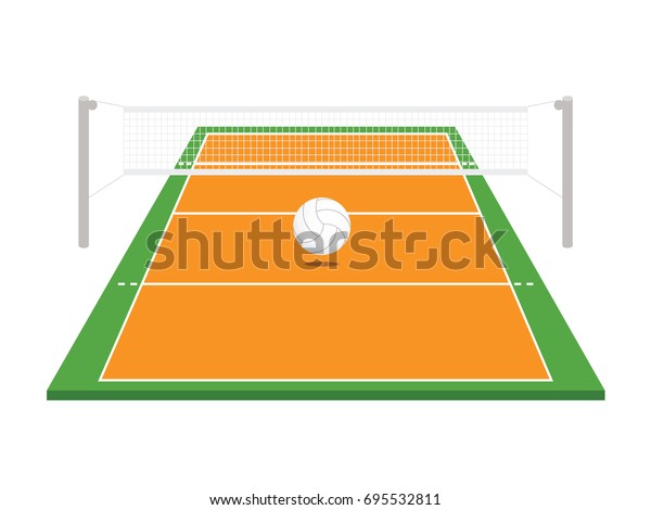 Volleyball Court 3d Vector Stock Vector (Royalty Free) 695532811 ...