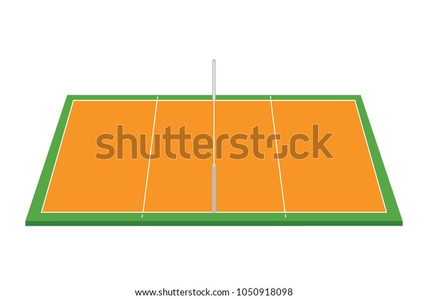 Volleyball Court Vector Stock Vector (Royalty Free) 1050918098 ...