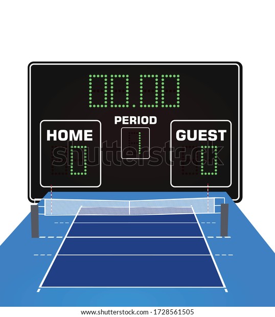 Volleyball Field Scoreboard Vector Illustration Stock Vector (Royalty ...