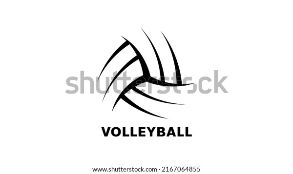 Volleyball-Symbol-Vektorsymbol, einzeln auf weißem Hintergrund ...