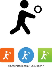 Volleyball Player Icon Stock Vector (Royalty Free) 258736247