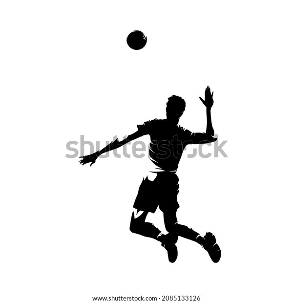 Volleyball Player Serving Ball Isolated Vector Stock Vector (Royalty ...