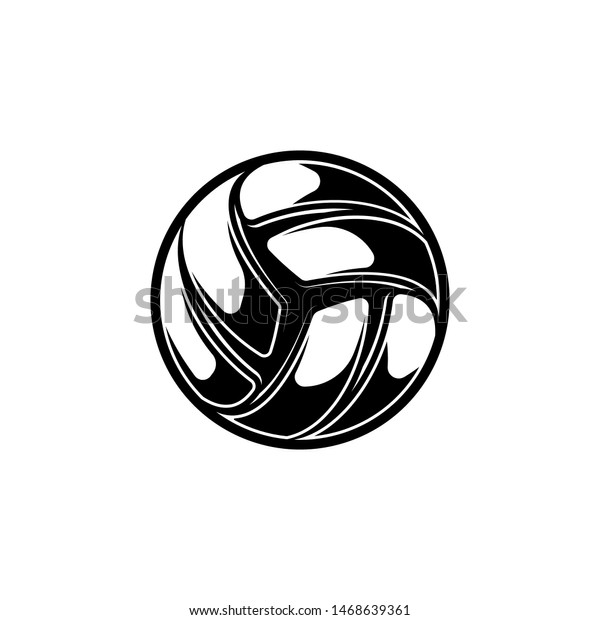 Volleyball Silhouette Shadow Lines Isolated On Stock Vector (Royalty ...