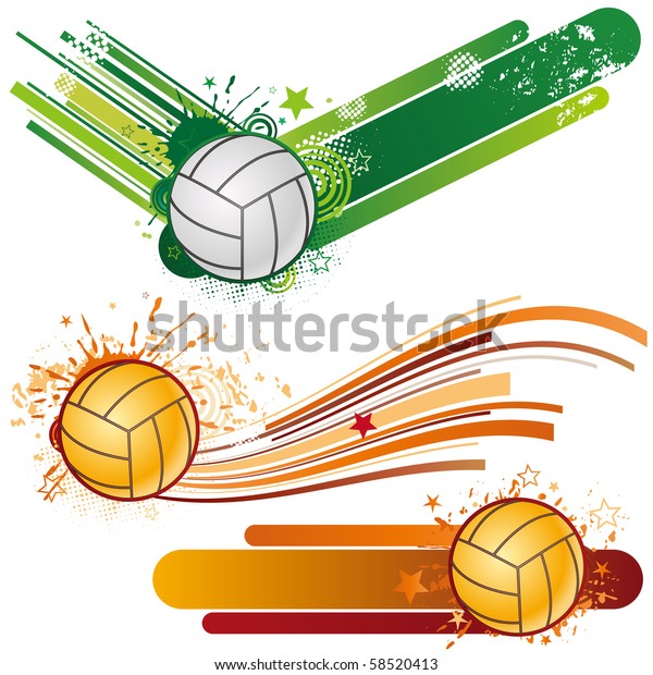 Volleyball Sport Design Element Stock Vector (Royalty Free) 58520413 ...