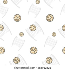 Volleyball Sport Pattern Stock Vector (Royalty Free) 688912321 ...