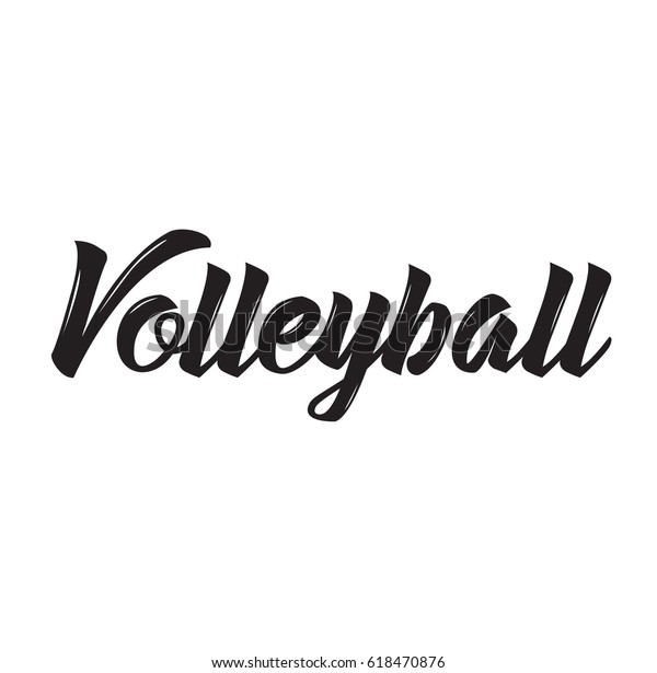 Stock vektor „Volleyball Text Design Vector Calligraphy Typography ...