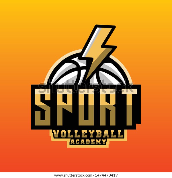 Volly Ball Logo Design Vector Illustration Stock Vector (Royalty Free ...