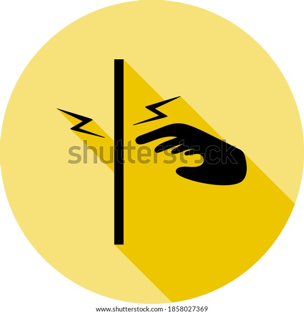 Voltage Electric Shock Hand Icon Long Stock Vector (Royalty Free ...