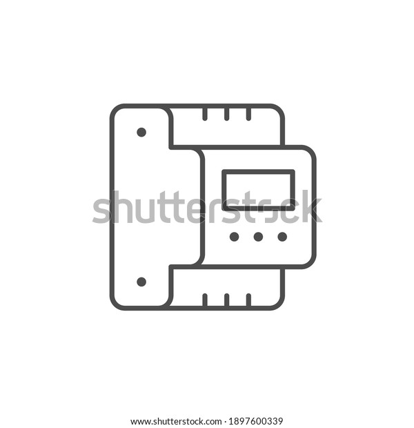 Voltage Relay Line Outline Icon Stock Vector (Royalty Free) 1897600339 ...
