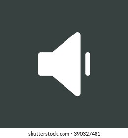 Volume Down Icon On Dark Background Stock Vector (Royalty Free ...