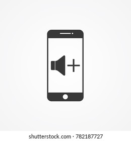 Volume Icon On Phone Screengradient Illustration Stock Vector (Royalty ...