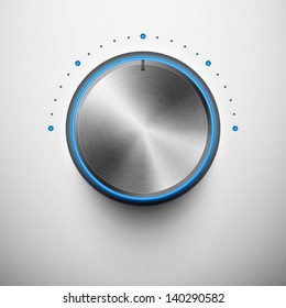 Volume Knob Metal Texture Blue Light: vector de stock (libre de ...