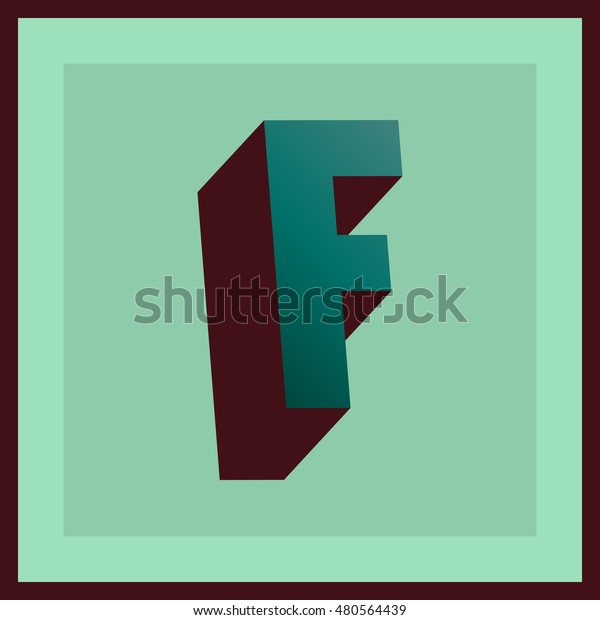 Volume Letter F Frame Vector Illustration Stock Vector (Royalty Free ...