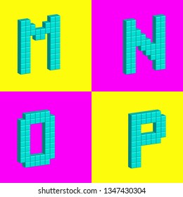 Volume Letters Cubes Alphabet Vector Drawing Stock Vector (Royalty Free ...