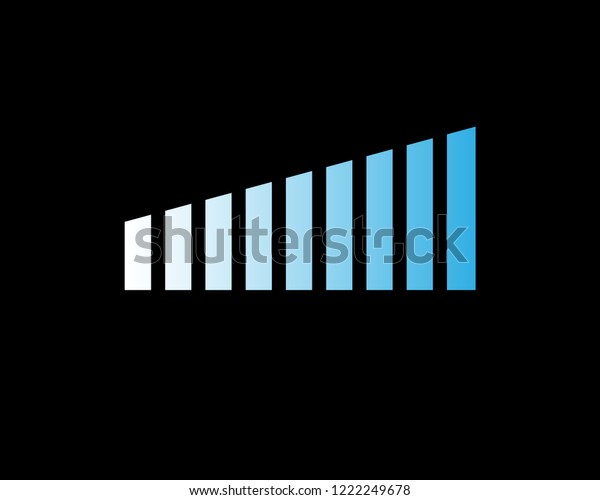 Volume Levels Icon Blue On Black Stock Vector (Royalty Free) 1222249678 ...