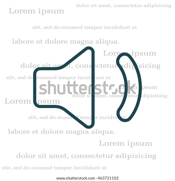 Volume Low Sign Line Icon Stock Vector (Royalty Free) 463721102